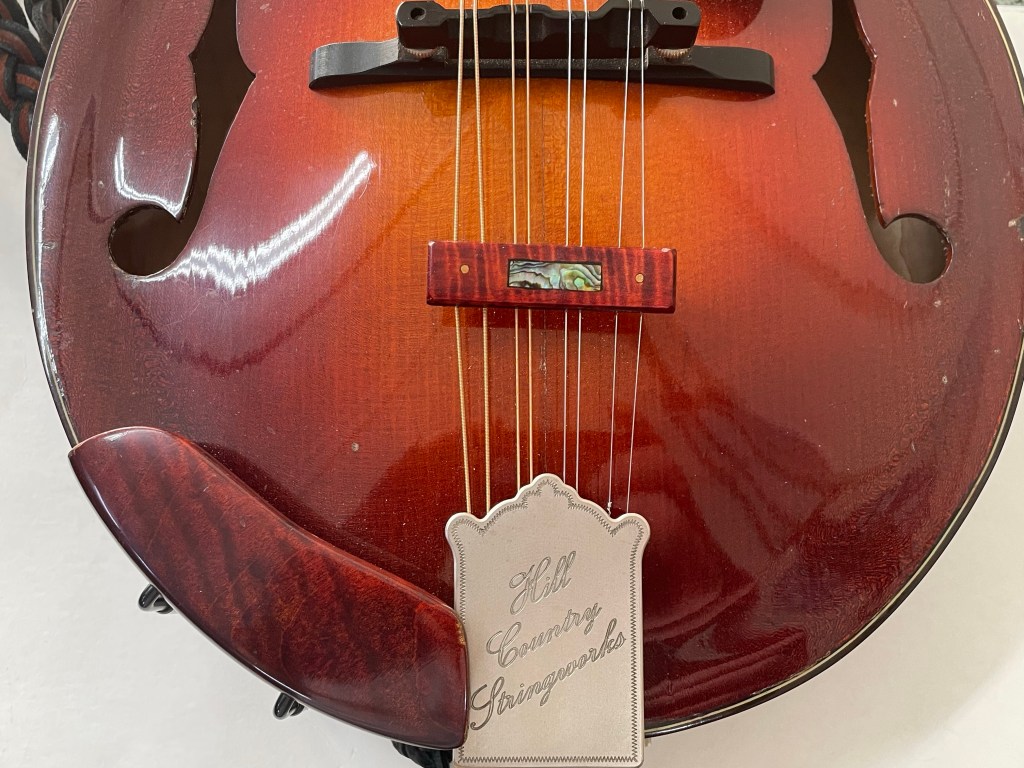 Curly Maple String Suppressor w/inlay - Hill Country Stringworks